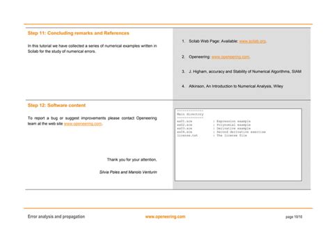 numerical analysis using scilab error analysis and propagation ppt