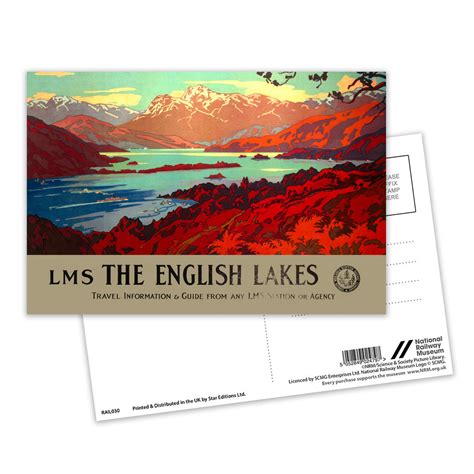 The English Lakes Postcard Pack Of 8 Railway Posters