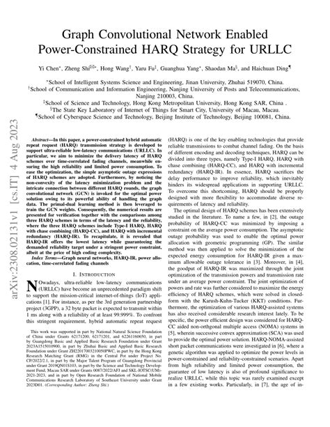 Pdf Graph Convolutional Network Enabled Power Constrained Harq