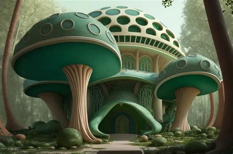 Mushroom Architectures Midjourney Prompt Promptbase