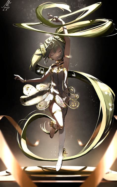 Hatsune Miku And Gramophone Miku Vocaloid And 1 More Drawn By Merah Drow Danbooru