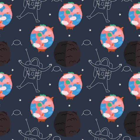 Seamless Space Pattern Vector Illustration 10993898 Vector Art At Vecteezy