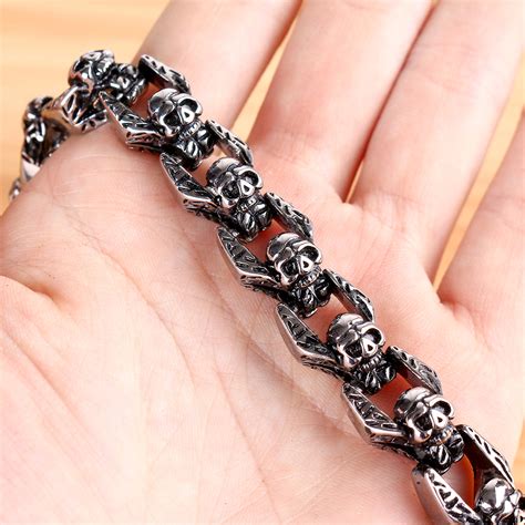 New Men Punk Gothic Skull Chain Chile Shop