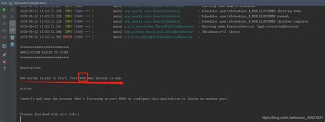 springboot项目端口被占用的情况 idea 重启 springboot服务 为什么一直显示端口占用 csdn博客