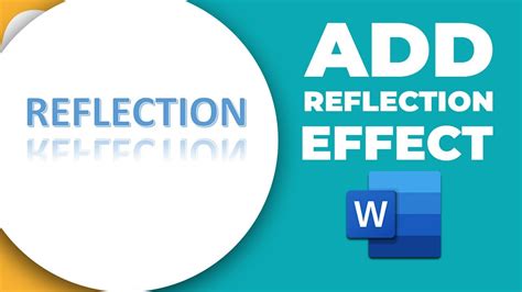 How To Add Reflection To Text In Microsoft Word Youtube