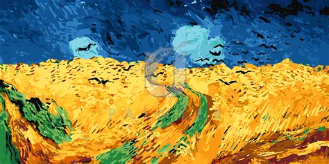 Malowanie Po Numerach Vincent Van Gogh Pole Pszenicy Z Krukami
