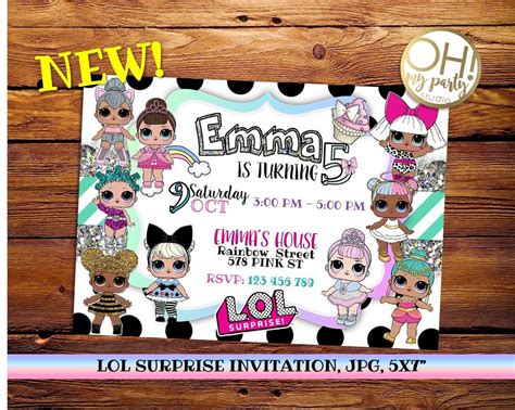 More Products of LOL SURPRISE HERE OTHER INVITATIONS https Invitaciones de cumpleaños