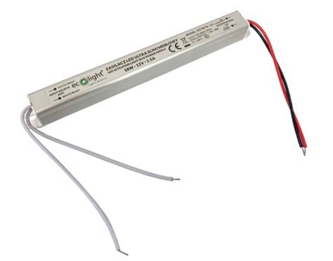 Zasilacz Meblowy Do Taśm LED Meblowy SLIM 18W 12V DC 1 5A Sklep