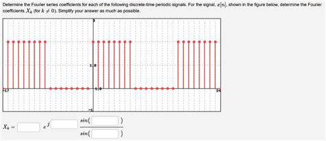 Determine The Fourier Series Coefficients For Each Of The Following