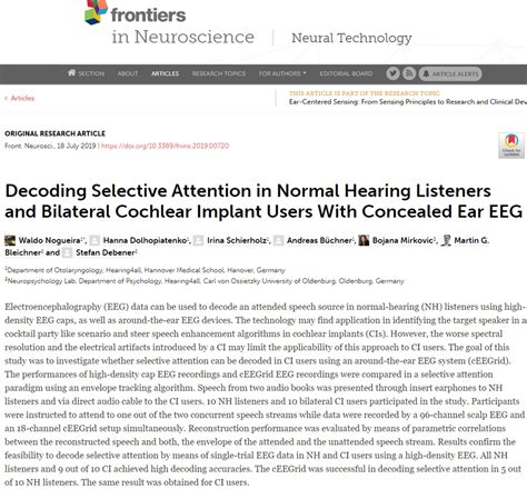 Auditory Prosthetic Group Blog