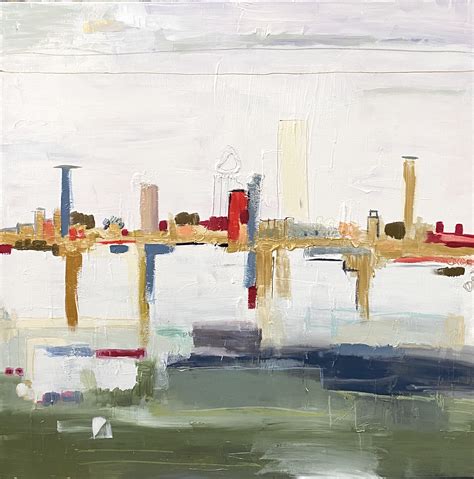 Le Reflet 100x100 Cm Techniques Mixtes Caroline Faindt