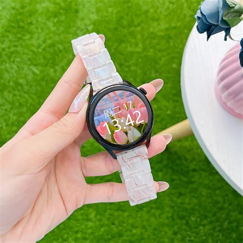 适用于华为gt3手表gt2表带gt2 Pro保时捷watch3pro荣耀magic2智能gs腕带es树脂表带2e高级潮男女个性表带通用 虎窝淘