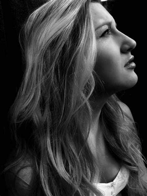 Photography Self Portrait In Black And White Blonde Hair Beauty