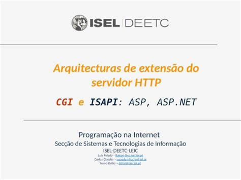 PPT Arquitecturas de extensão do servidor Arquitecturas de