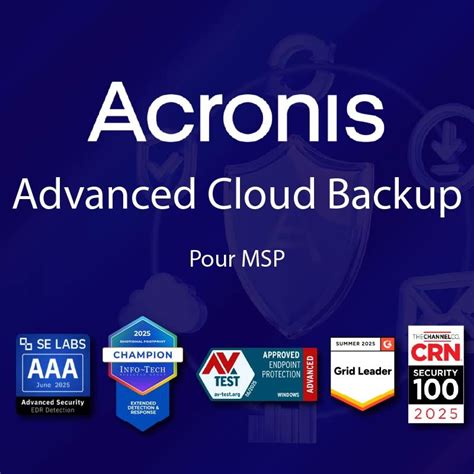 Solution De Sauvegarde Cloud Acronis Advanced Cloud Backup