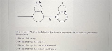 solved let sigma {a b } which of the