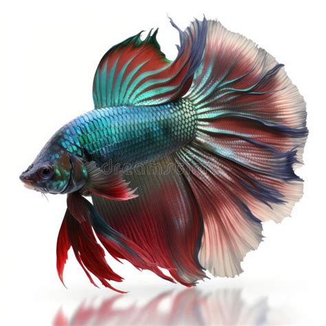 Double Tail Betta Fish Popular Fish Isolated On White Background