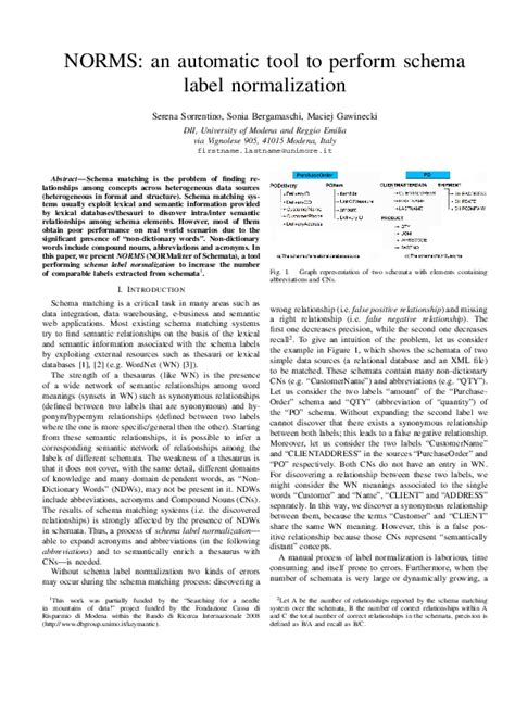 Pdf Norms An Automatic Tool To Perform Schema Label Normalization