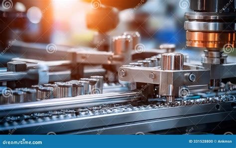 Manufacturing Assembly Line In Operation Representing Industrial