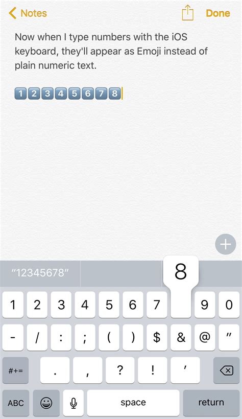 Iconkeyb10 Inserts Numeric Emojis When Typing Numbers From The Ios Keyboard