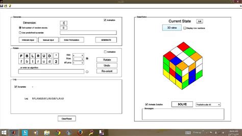 Matlab 3x3 Rubiks Cube Solution Youtube