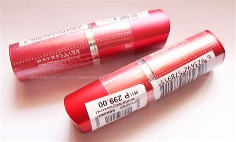 Review Maybelline Color Sensational Lipstick In Brick Red And Pink Peach