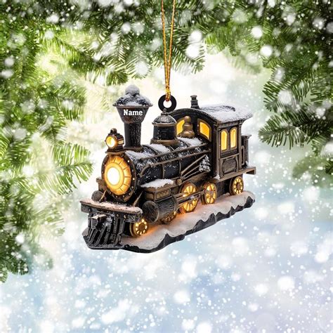 Personalized Train Christmas Ornament Locomotive Christmas Ornament