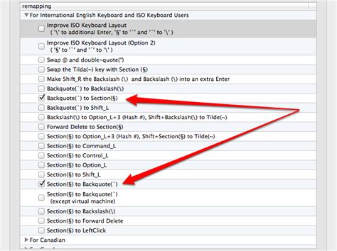swapping backquote tilda and section paragraph keys on macbook eu ru