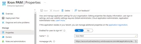 Azure AD Configuration Kron PAM Reference Guide