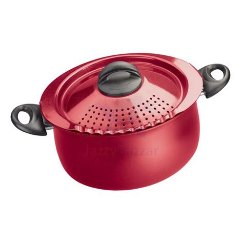 Bialetti 4 7l Aluminum Non Stick Oval Pasta Pot Cookware Strainer Lid