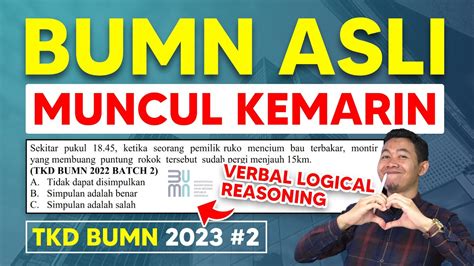 SOAL BUMN 2023 VERBAL LOGICAL REASONING YouTube