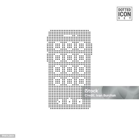 현대 스마트폰 도트 패턴 아이콘입니다 스마트폰 아이콘 흰색 배경에 고립 점선 스마트폰의 벡터 아이콘 0명에 대한 스톡 벡터 아트 및 기타 이미지 Istock