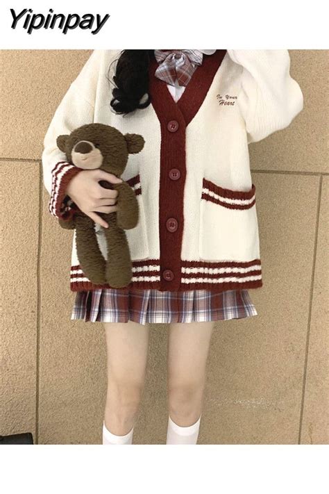 Yipinpay And Winter Cardigan Women New Japan Style Lazy Knit Cardigan