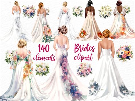 Bride Clipart Wedding Clipart Bride Gown Clipart Plus Size Brides