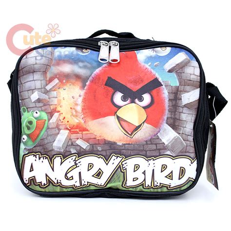 Angry Birds Red Bird School Lunch Bag Insulated Box Ebay
