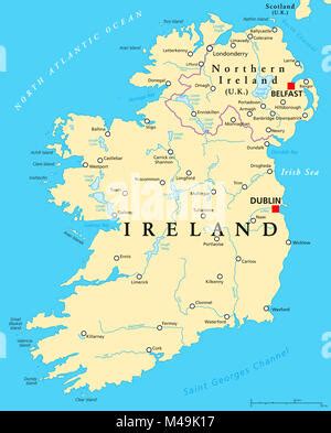 Irlanda Fisica Cartina
