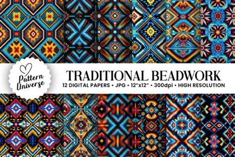 Traditional Beadwork Seamless Patterns Graphic By Pattern Universe