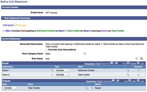 Using Statements For Evaluation And Calculation In A Rule