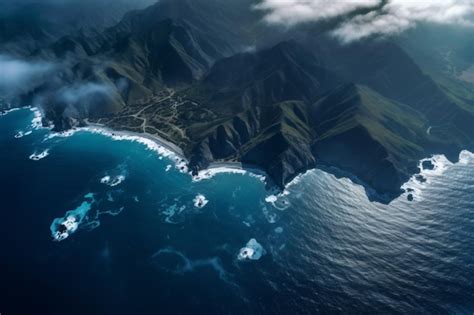 Premium Ai Image Aerial View Of Landscape Ai Generative