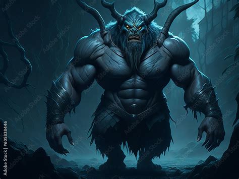 Fantasy Giant Monster In Concept Norse Mythology Generative Ai Stock