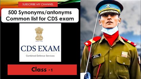 500 Synonyms Antonym Common List PYQ OF CDS NDA SSC For CDS Exam