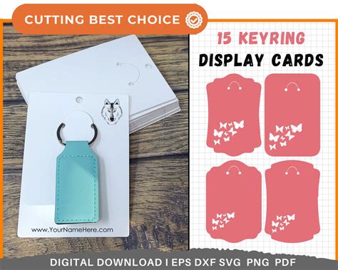 15 Keyring Display Card Svg Keyring Display Card Template Etsy Australia
