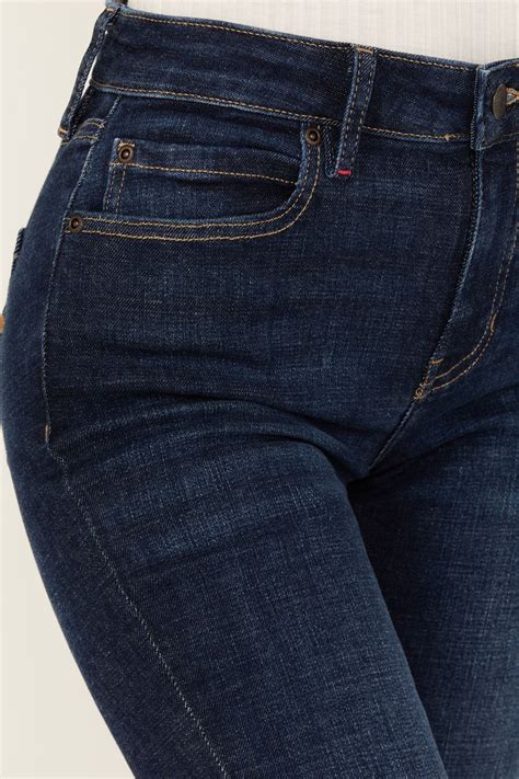 Rebel Janie Dark Wash Mid Rise Bootcut Jeans