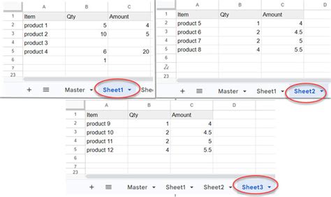 Combine Data Dynamically In Multiple Tabs Vertically In Google Sheets