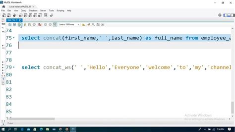 Mysql In Telugu Concat And Concatws In Sql With Examples Youtube