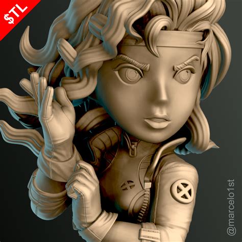 Stl File Simple Rogue X Men Classic 🆕 ・3d Printing Template To