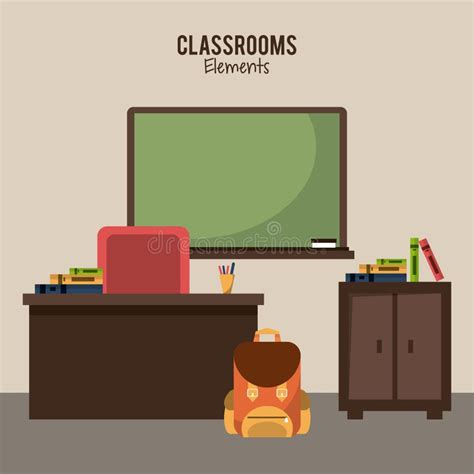 Classroom Elements Design Stock Vector Illustration Of Room 110153987