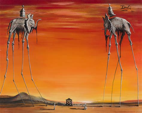 Elephants In The Style Of Salvador Dali By Notorious Art Forger John