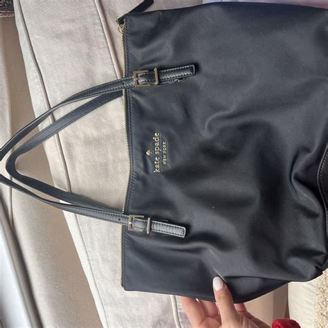 Kate Spade Black Tote With Zipper Minor Wear And Depop