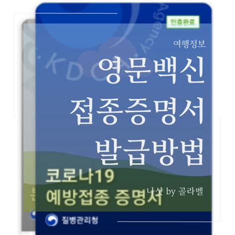 필수 여행 사전준비사항 싱가포르 입국 필수사항 영문백신접종증명서 발급방법 네이버 블로그